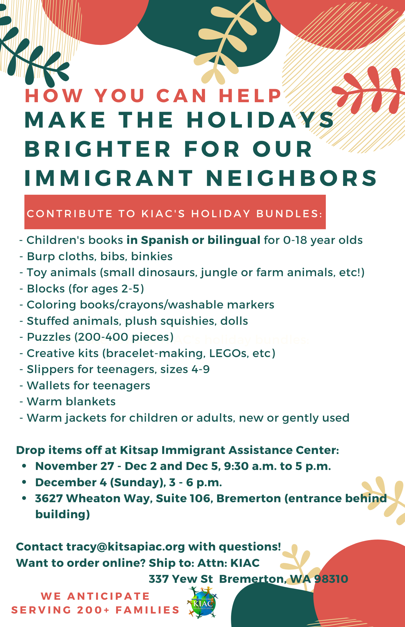 It’s time to BUNDLE!!!! – Kitsap Immigrant Assistance Center